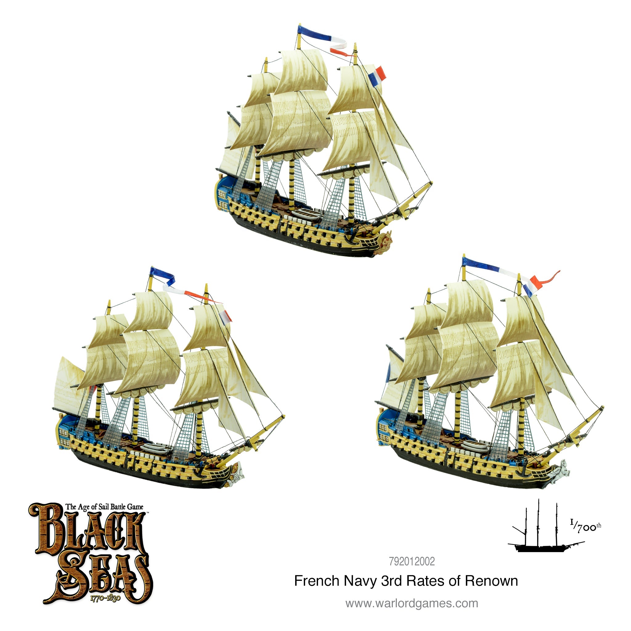 French Navy 3rd Rates of Renown – Warlord Games (Trade)